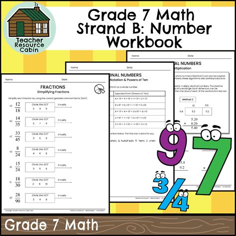 Grade 7 Number Workbook Ontario Math Teacher Resource Cabin