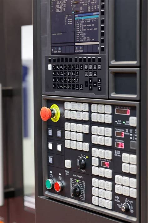 CNC Machine Control Unit Close Up Stock Photo Image Of Manufacture Button