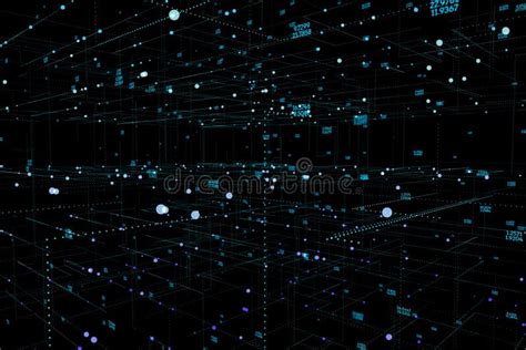 Abstract 3d Big Data Visualization Futuristic Infographics Aesthetic Design Visual Information
