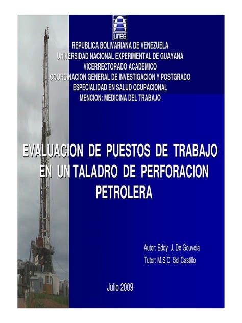Silo Tips Evaluacion De Puestos De Trabajo En Un Taladro De