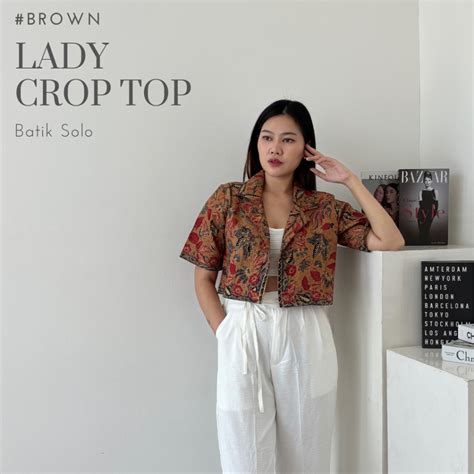 Jual Lady Crop Top Batik Shopee Indonesia