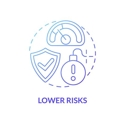 Lower Risks Blue Gradient Concept Icon Internal Company Growth