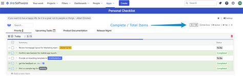 checklist progress indicator appbox support