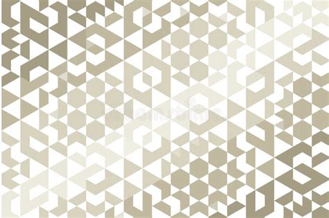 Soft Brown And Beige Triangular Maze Pattern With A Geometric Triangle Illusion Optical