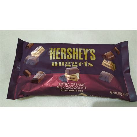Jual Hersheys Nuggets Extra Creamy Milk Chocolate With Cookie Bits 344gram Shopee Indonesia