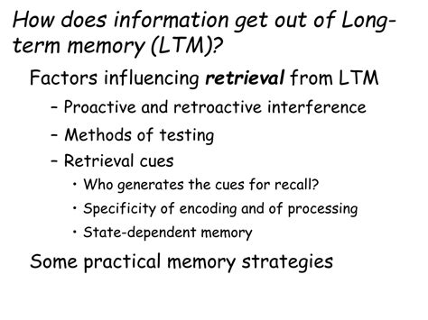 Ppt How Does Information Get Out Of Long Term Memory Ltm Powerpoint Presentation Id 8809866