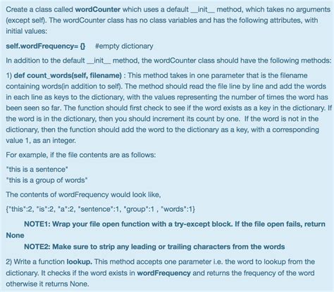Solved Create A Class Called Wordcounter Which Uses A