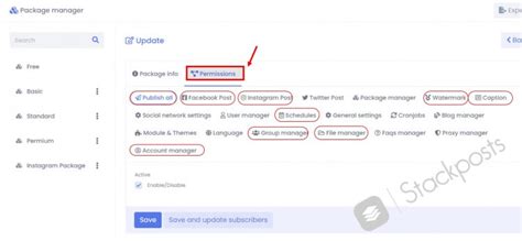 facebook api stackposts documentation