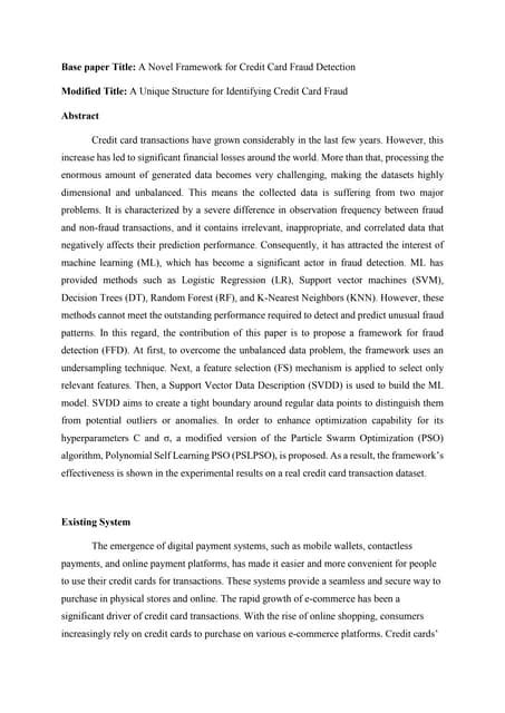 A Novel Framework For Credit Card Docx