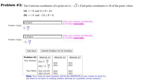 Solved Blem 2 The Cartesian Coordinates Of A Point Are