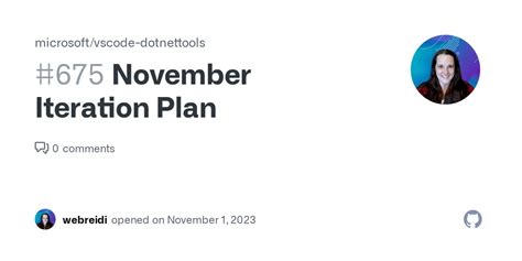 November Iteration Plan · Issue 675 · Microsoft Vscode Dotnettools