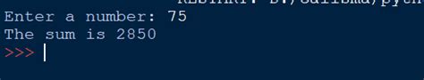 sum of natural numbers python