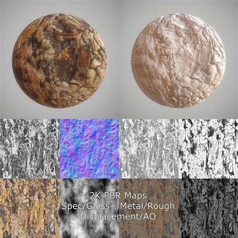 PBR Nature Materials FlippedNormals