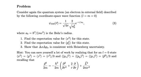 Solved Problem Consider Again The Quantum System An Chegg