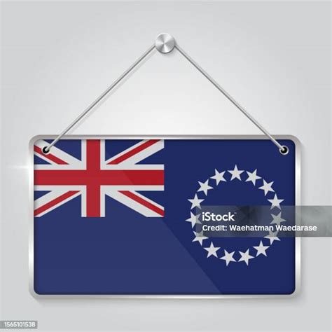 밧줄에 매달려 있는 쿡 제도 깃발 페넌트 직사각형 매달려 공란에 대한 스톡 벡터 아트 및 기타 이미지 공란 광고 국경일 Istock