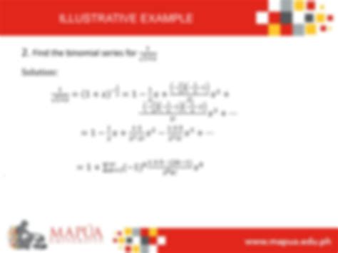SOLUTION Lesson A Binomial Series And Differentiating Integrating Power Series Studypool