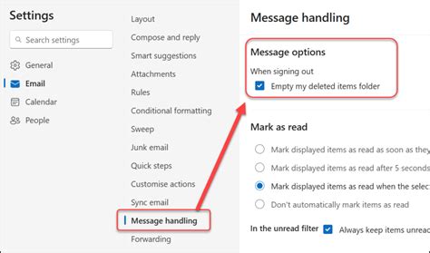 How To Empty Deleted Items Folder When Exiting Outlook