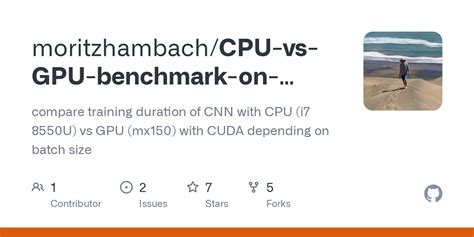 Github Moritzhambachcpu Vs Gpu Benchmark On Mnist Compare Training Duration Of Cnn With Cpu