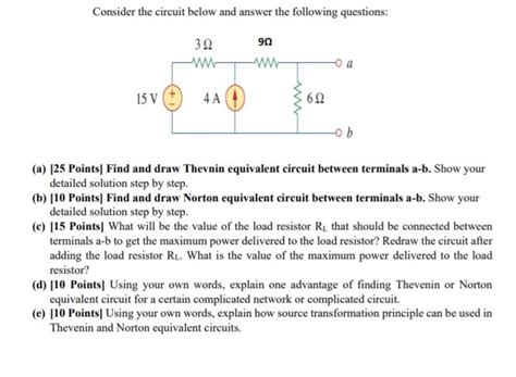 Solved Consider The Circuit Below And Answer The Following Chegg