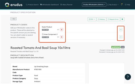 Adding A Wholesaler Product Code To A Product Erudus Knowledge Base