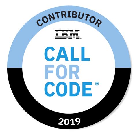Call For Code 2019 Ibm Contributor Credly