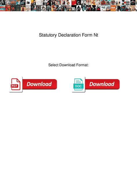 Fillable Online Statutory Declaration Form Nt Statutory Declaration Form Nt Fax Email Print