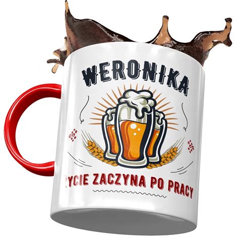 Kubek Czerwony Dla Weroniki Ony Siostry Prezent Z Nadrukiem Ze Zdj Ciem Polidraw Sklep
