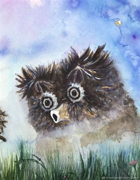 Ежик в тумане в интернет магазине на Ярмарке Мастеров Картины Москва доставка по России