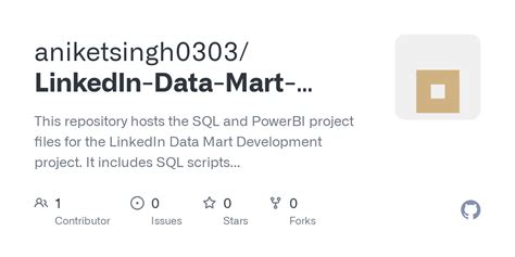 github aniketsingh0303 linkedin data mart development this