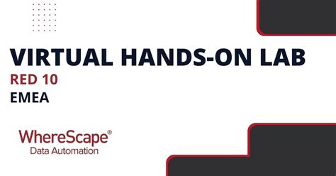 Virtual Hands On Lab RED April 11 EMEA WhereScape