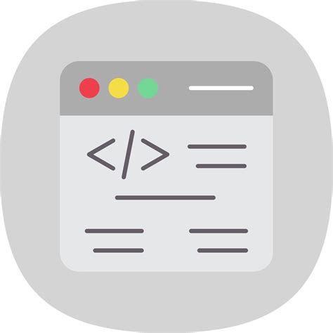 Web Coding Flat Curve Icon Vector Art At Vecteezy