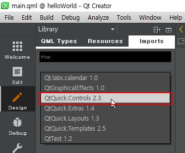 makers QtCreator Design으로 GUI만들기 QML로 만드는 Hello World 2