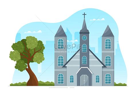 루터 교회 그림 일러스트 무료 다운로드 Lovepik