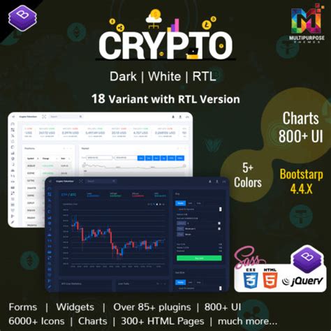 Best Cryptocurrency Dashboard Admin Template Crypto UI Kit