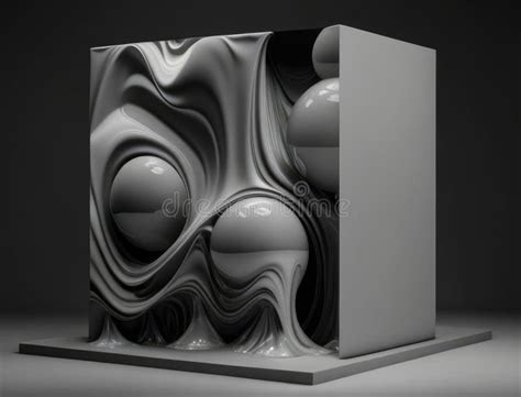 Flow Texture And Structure Making Up A Grey Canvas Podium Empty Showcase For Packaging Product Flow Texture And Structure Making Up A Grey Canvas Podium Empty Showcase For Packaging Product