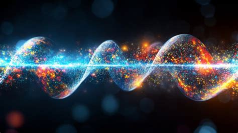 Dynamic Visual Representation Of Sound Waves With Vibrant Colors And