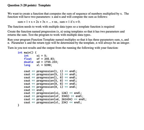 Solved Question 1 40 Points The Following Is A