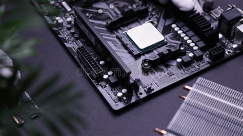 RAM On The Motherboard With The Processor CPU Assembling A Computer Stock Video Video Of