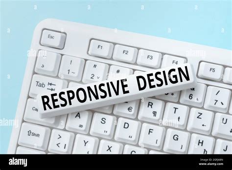Conceptual Caption Responsive Design Word Written On Web Page Creation That Makes Use Of