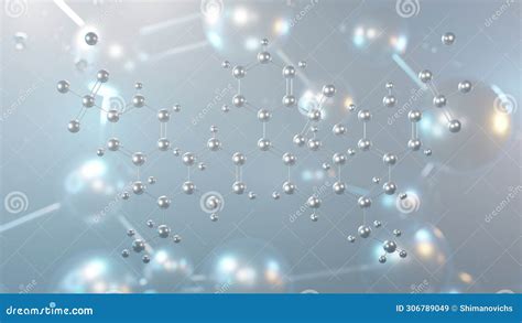 Brilliant Blue Fcf Molecular Structure 3d Model Molecule Triarylmethane Dye E133 Structural