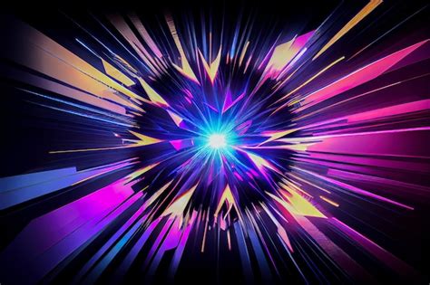 Premium Ai Image Abstract Colorful Background With Radial Rays Generative Ai