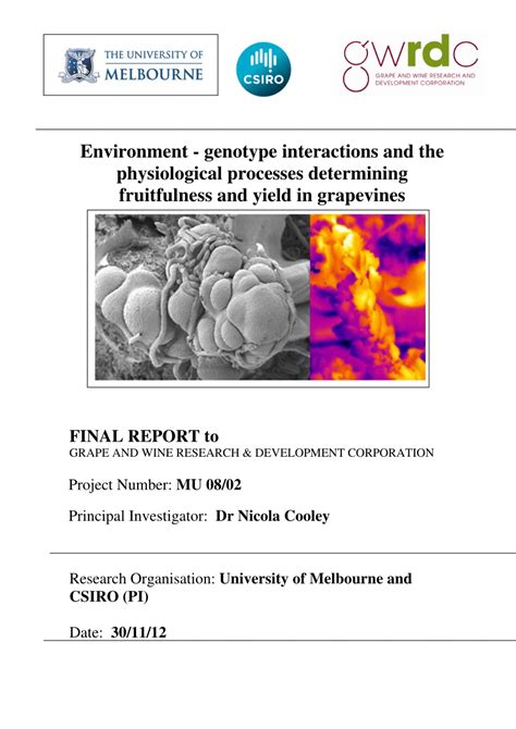 Pdf Environment Genotype Interactions And The Physiological Processes Determining