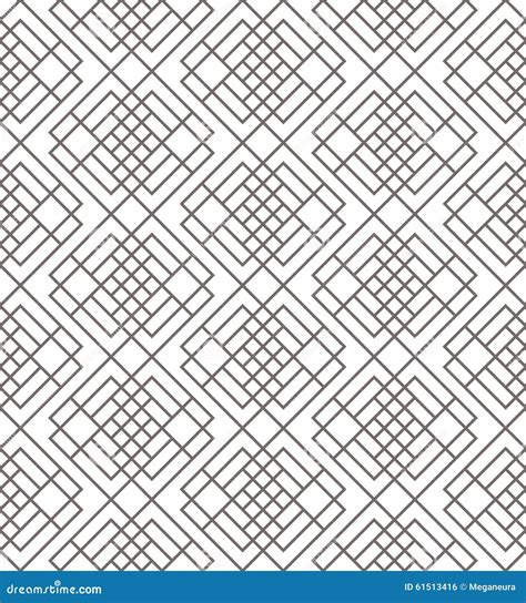Geometric Abstract Seamless Pattern Linear Motif Background Stock
