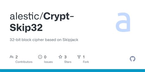 Github Alestic Crypt Skip32 32 Bit Block Cipher Based On Skipjack