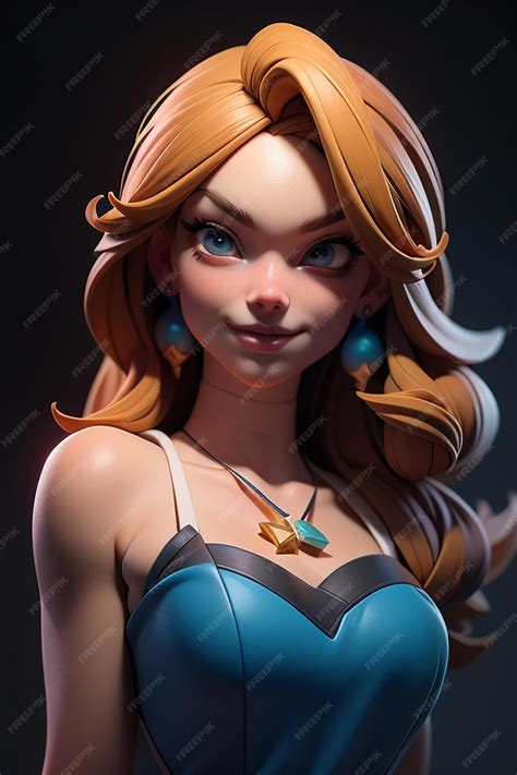 Premium Photo 3d Rendering Cartoon Character Pretty Girl Game