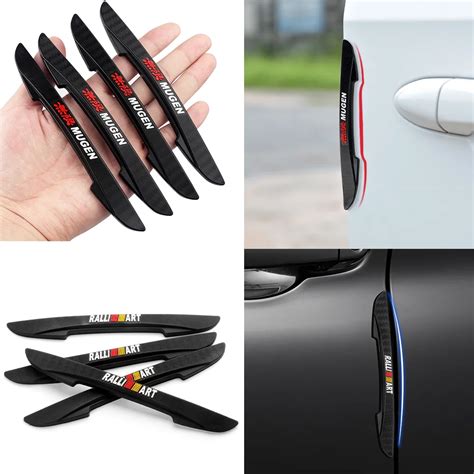 고무 자동차 스티커 자동차 문짝 측면 스크래치 방지 충돌 스트립 시트로엥 Ds C1 C2 C3 C4 C4l C5 C6 C8 Vts C Elysee 색소용 4 개