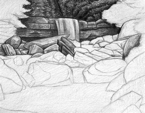 How To Draw A Creek By Finalprodigy Dragoart Com Realistic Drawings Scenery Drawing Pencil