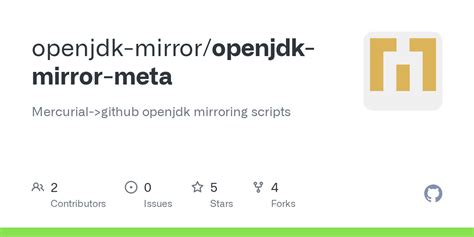 Github Openjdk Mirroropenjdk Mirror Meta Mercurial Github Openjdk Mirroring Scripts