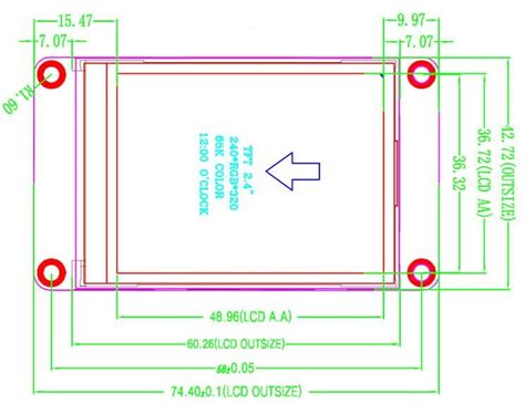 24 Usart Uart Serial Touch Tft Lcd Module 320x240 Display Panel For