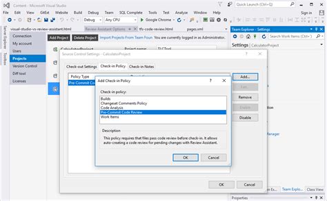 Team Foundation Server Code Review Tool Review Assistant